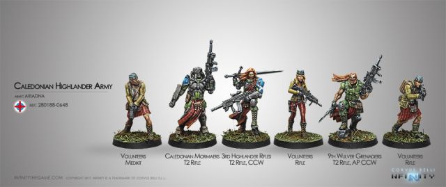 CVB280188-0648 Corvus Belli Infinity: Ariadna Caledonian Highlander ...