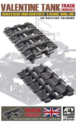 AFV-35197 AFV Club 1/35 British Mk III Valentine Workable Track Links ...