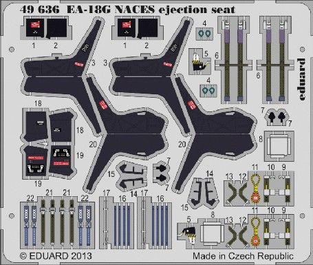 EDU-49636 Eduard 1/48 Aircraft- EA18G NACES Ejection Seat for ITA ...