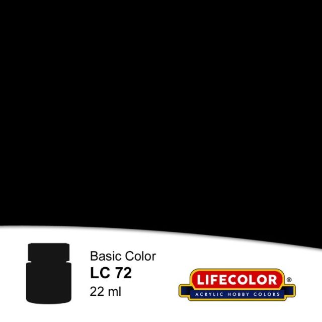 LFC-LC72 Lifecolor Satin Black FS27038 Acrylic (22ml Bottle) at Gamersroll