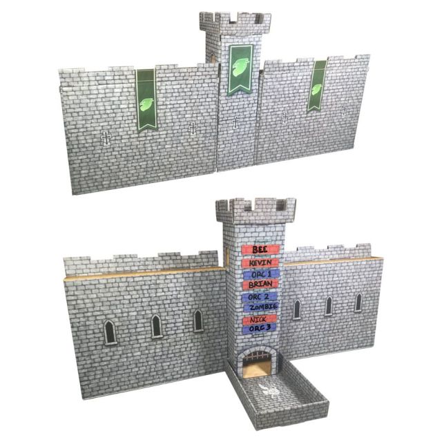 R4I44013 Role 4 Initiative Castle Keep Dice Tower With DM Screen Walls ...