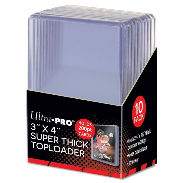 ULP15286 Ultra Pro Toploader: 3x4 200PT Super Thick (10) at Gamersroll